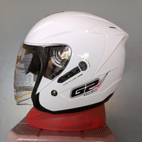 Jual HELM G2 SOLID NEW COLOUR FULL TERMURAH - Putih - Kab. Bekasi ...