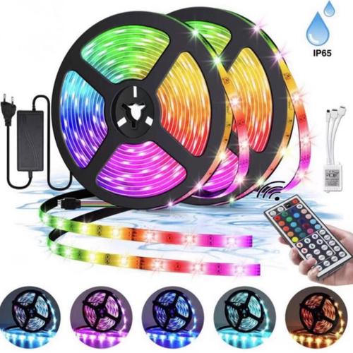 Jual LED STRIP RGB 5050/2835 WARNA WARNI IP44 5m10M AC 220V+ADAPTOR ...
