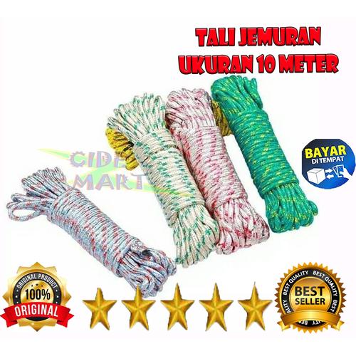 Jual Tali Jemuran Baju Nylon 10 Meter Ikat Tambang Nilon 10m Anti Slip ...