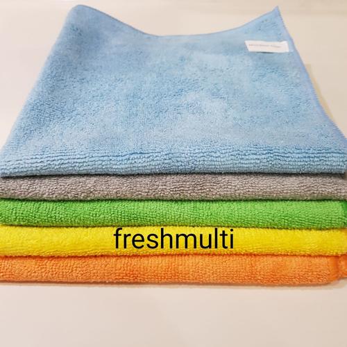Jual Kain lap microfiber 40x40 premium / kain lap dapur - Biru ...