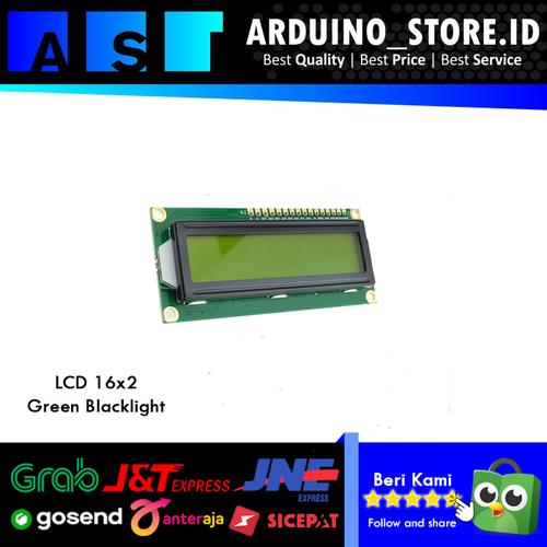 Jual LCD CHARACTER 16X2 GREEN HIJAU BACKLIGHT MODULE FOR ARDUINO - Kota ...