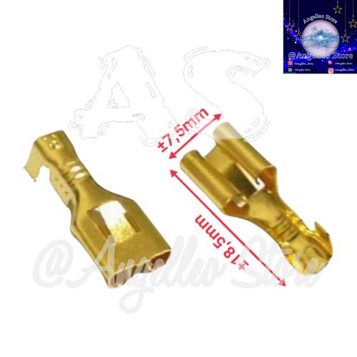 Jual Skun Gepeng~Skun Kabel~Terminal Kabel~Kuningan~6,3mm~SATUAN ...