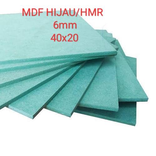 Promo papan MDF hijau/ HMR 6mm (40x20)cm, papan HMR, plywood MDF HMR ...
