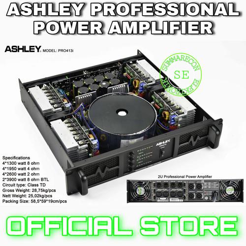 Jual power amplifier ashley 4 channel original ashley pro 413i ...