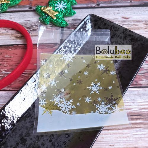 Promo Plastik Cookies Natal Snowflake 10 pcs 10x10 cm Kemasan Biskuit ...