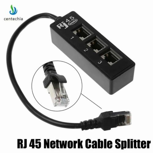 Jual konektor lan ethernet jaringan rj45 1 male to 3 female cabang ...