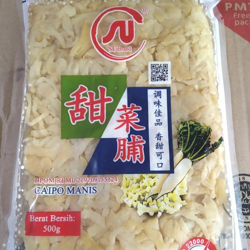 Jual Caipo Manis SU Brand 500 Gr / Lobak Manis Potong Panjang Kemasan ...