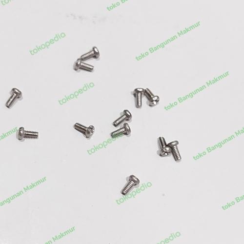 Jual Baut M1.2 JP Stainless Panjang 3mm 4mm 5mm isi 50pcs - M1.2x8 mm, JP - Jakarta Selatan ...