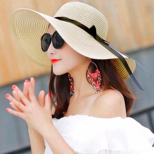 Jual Topi Pantai Wanita Jerami Lebar Praktis Lipat - cream - Jakarta Barat - gallery promosi ...