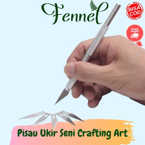 Jual Pisau Ukir Seni Hobby Crafting Art Knife Dengan 4 pcs Mata Pisau ...