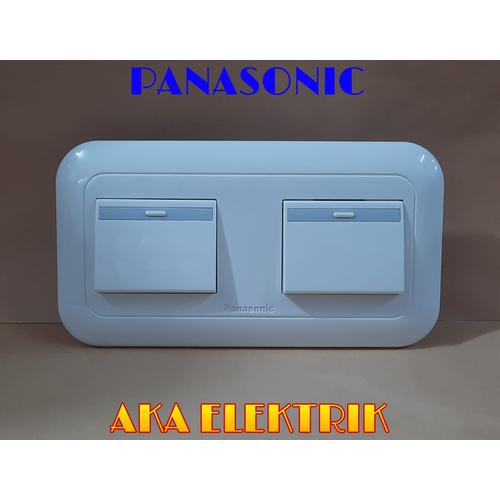 Jual SAKLAR SERI LEBAR PANASONIC WIDE SERIES PUTIH WEJ78049+WEJ5541 ...