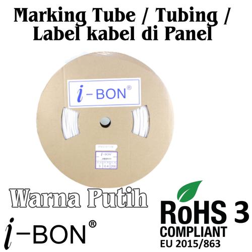 Jual Marking Tube / Label Kabel panel Merk I-bon MOTP 3.6 Warna Putih ...