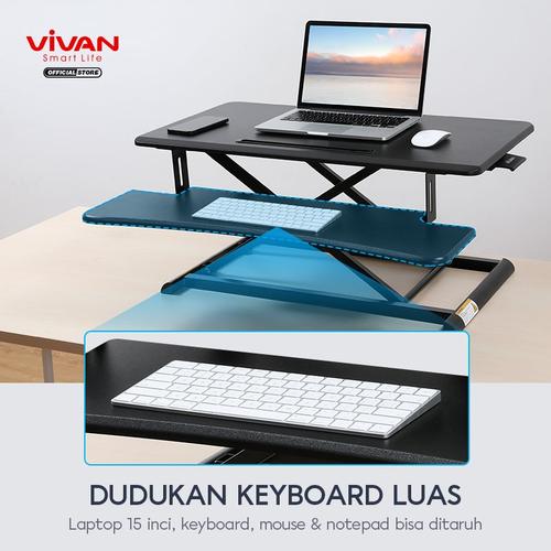 Jual VIVAN Meja Lipat Laptop / PC VSJ01 Ergonomic Lifting Desk All in ...