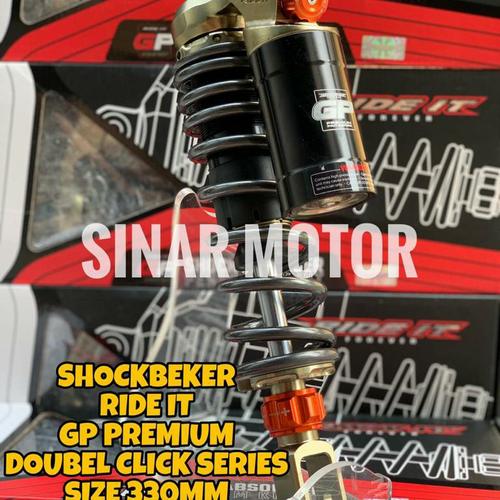 Jual shock ride it gp premium double klik click 330mm vario beat scoopy ...