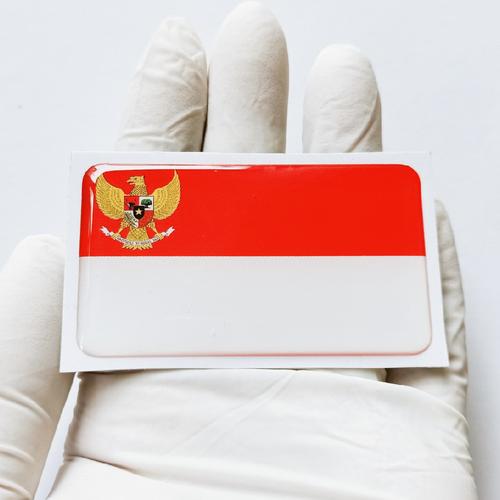 Jual Stiker Bendera merah putih 7x4cm Emblem Stiker timbul Indonesia ...