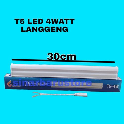 Jual LAMPU TL LED T5 4 WATT SET "LANGGENG" PUTIH 30CM MURAH - Jakarta ...