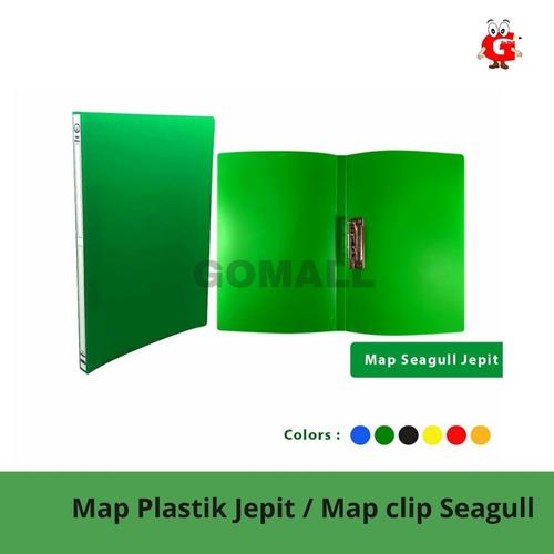 Jual Map jepit / Map Plastik Jepit / Map clip Seagull - Biru - Kota ...