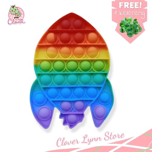 Jual POP IT RAINBOW ROCKET / popit tiktok viral its fidget toys bubble ...