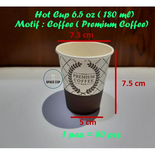 Jual Paper Hot Cup Gelas Kertas 6,5 oz 180 ml Premium Coffee - Jakarta Utara - Space Cup | Tokopedia
