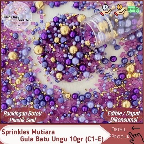 Jual Sprinkle Kue Mutiara Gula Batu Ungu 10gr (C1-E) / Springkel ...