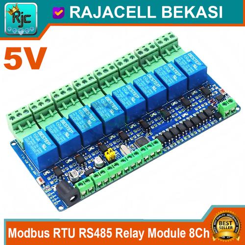 Jual Modbus RTU RS485 Relay Module 5V 12V 1 2 4 8 Channel TTL ...