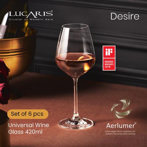Promo Lucaris Desire Universal Wine Glass 420ml /Gelas Wine Kristal ...