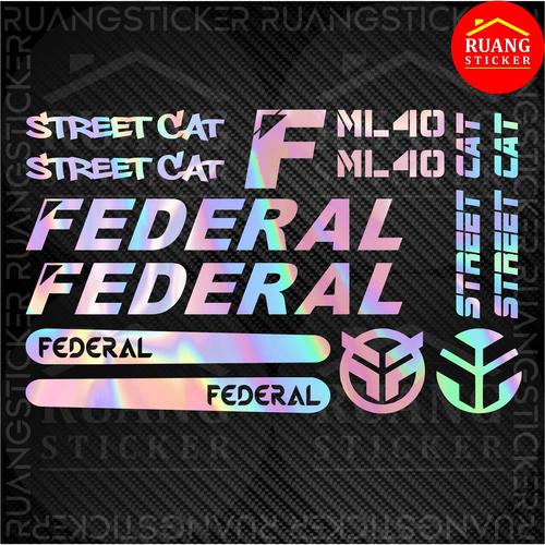 Jual STIKER SEPEDA FEDERAL STREET CAT DECAL BIKE HOLOGRAM CUSTOM SET ...
