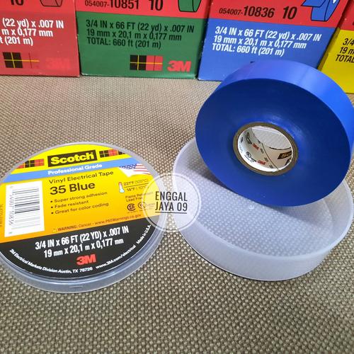Jual Isolasi Listrik 3M Scotch 35 Blue 19mm x 20,1m x 0,117mm - Jakarta ...