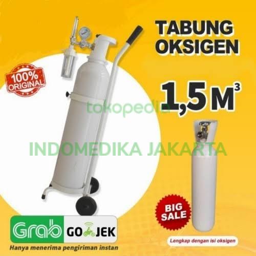 Jual tabung Oksigen 1.5M3 Lengkap / Tabung Medis / Tabung set oksigen ...