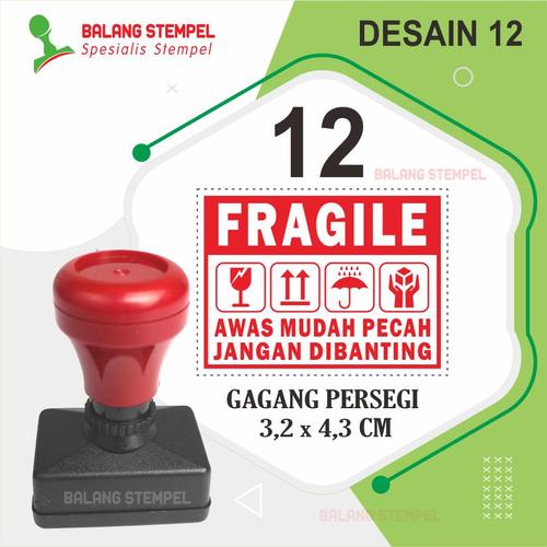 Jual Stempel Flash Unboxing Stampel label Fragile packing kardus Cap ...