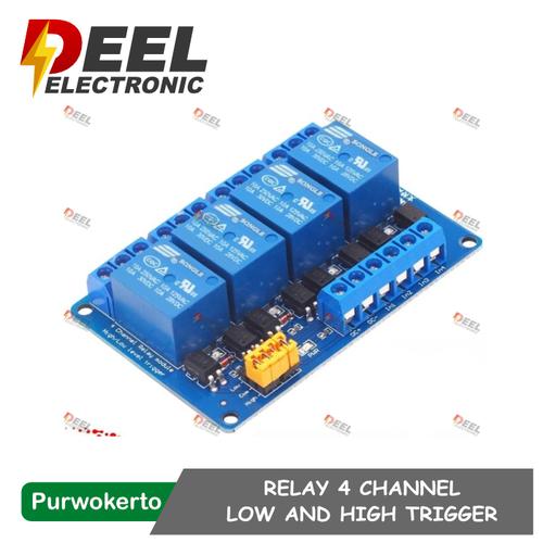 Jual RELAY 4 CHANNEL 5V SUPPORTS HIGH AND LOW TRIGGER WITH OPTOCOUPLER ...
