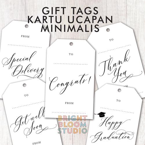 Jual Gifts Tag Kartu Ucapan desain Minimalis - Kota Bandung - Bright ...