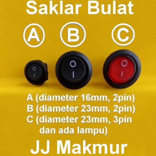 Jual Saklar Manual Bulat ON OFF 16mm 24mm - Round Push Switch Button ...
