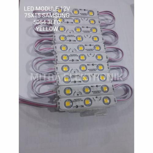 Jual LED MODULE 3 MATA SAMSUNG 12 VOLT - 5054/ LAMPU LED 3 MATA - Warm ...