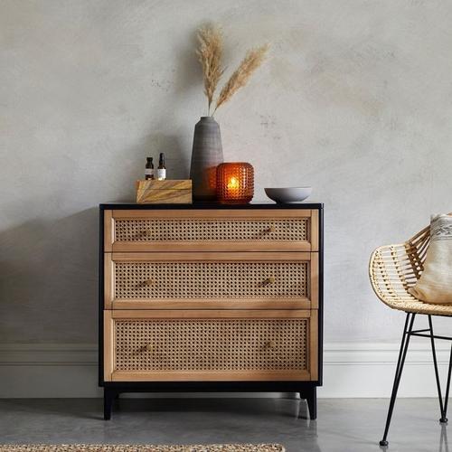 Jual Kabinet Laci Minimalis Kayu Jati - Mini Sideboard Rotan Natural ...