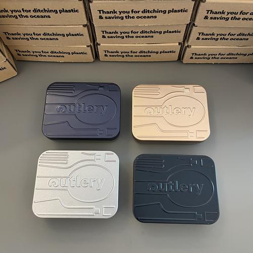 Jual Outlery the world's smallest cutlery set : spoon, fork and knife ...