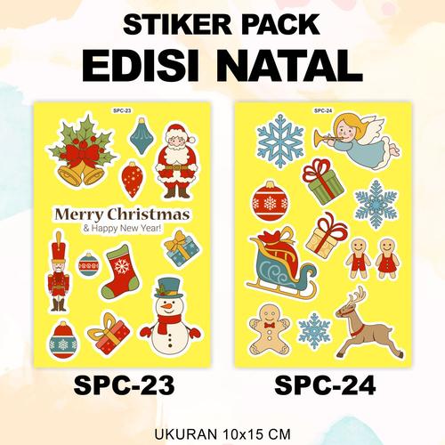 Jual STICKER PACK NATAL - stiker hampers natal - sticker thumbler ...