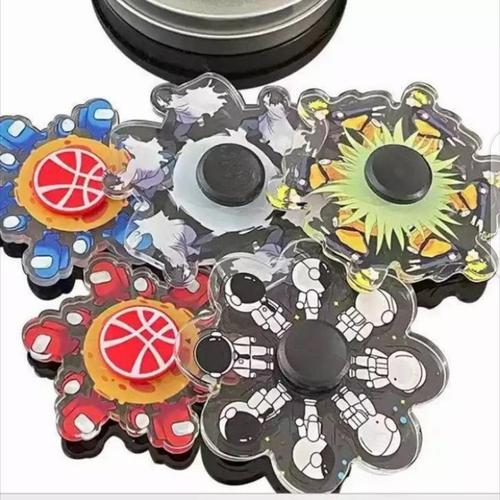 Jual fidget spinner gyro 3D model spinning effect 3D mainan spinner ...