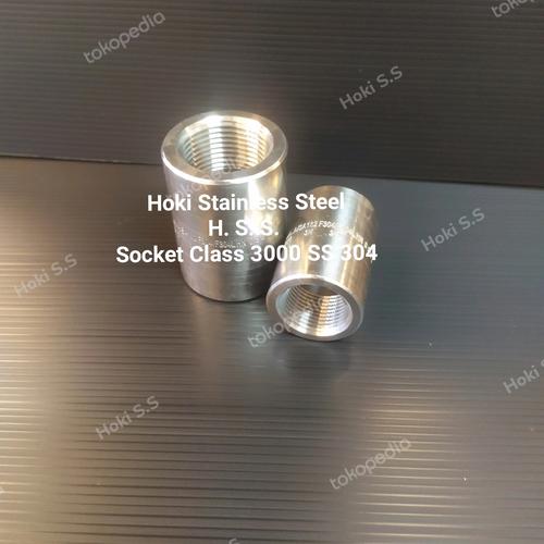 Jual Socket / Coupling Stainless SS 304 Class 3000 Drat 1/2" inch NPT ...