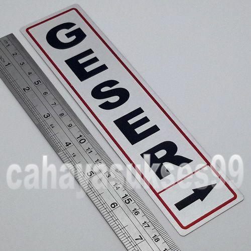 Jual Sticker Plat Anodizing Aluminium Sign Board Pintu GESER Sticker ...