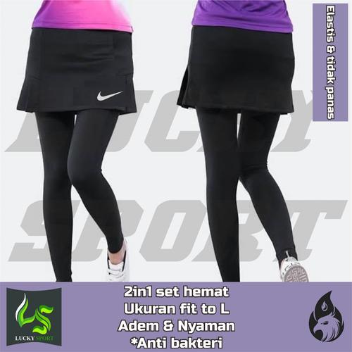 Jual Rok legging Wanita senam jogging volly badminton nyaman tebal ...