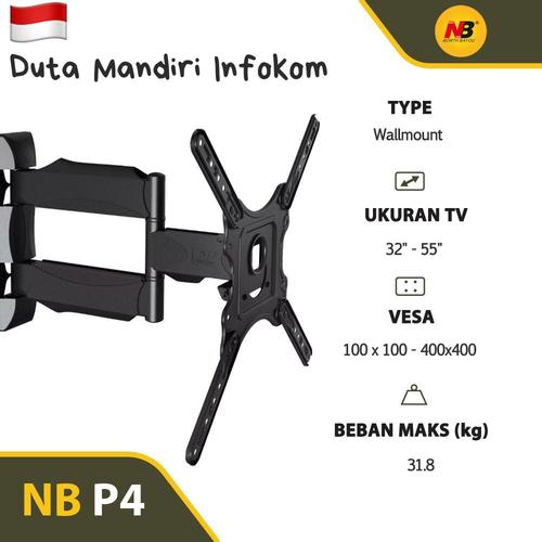 Jual North Bayou NB P4 - Bracket TV Monitor LED LCD 32"- 55" Tilt ...