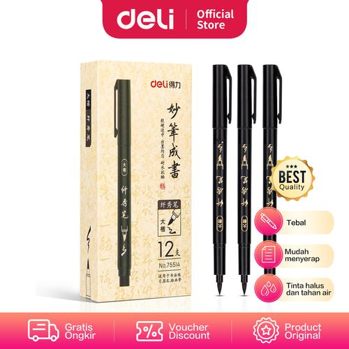 Jual Deli Calligraphy Pen/Pulpen Pena Kaligrafi Tebal&Mudah Menyerap ...