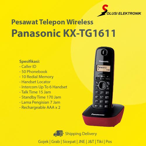 Jual Panasonic KX-TG1611 Pesawat Telepon Wireless Cordless Rumah Kantor - M - Kota Surabaya ...