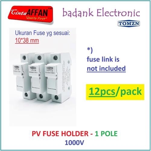 Jual 12pcs/pack - TOMZN DC PV Fuse Holder 1P 1000V for Fuse Size 10 ...