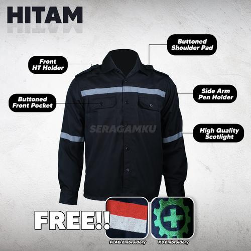 Jual Wearpack Safety HITAM Werpack Atasan Kemeja Baju Kerja Murah ...