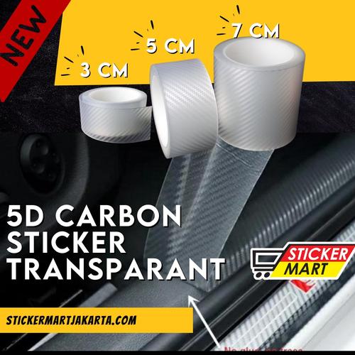 Jual Sticker Transparan 5D Carbon antigores pijakan mobil sillplate ...