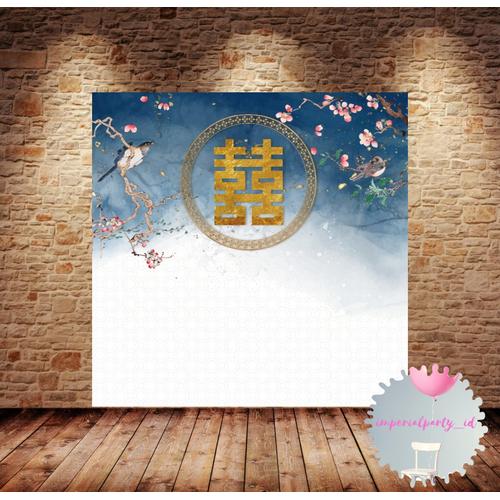 Jual Custom Backdrop Banner Spanduk Lamaran Sangjit Tunangan Shuangxi 3 ...