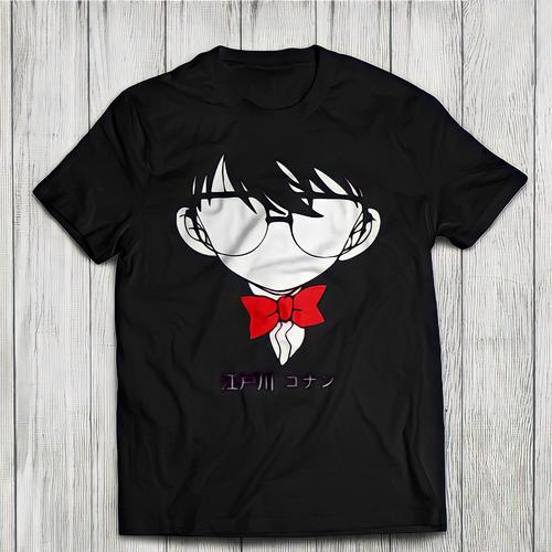 Jual baju anak/kaos anak bahan cotton gambar cartoon detective conan ...