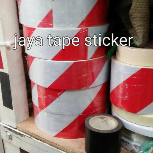 Jual sticker reflective 2" - police line tape-stiker merah putih ...